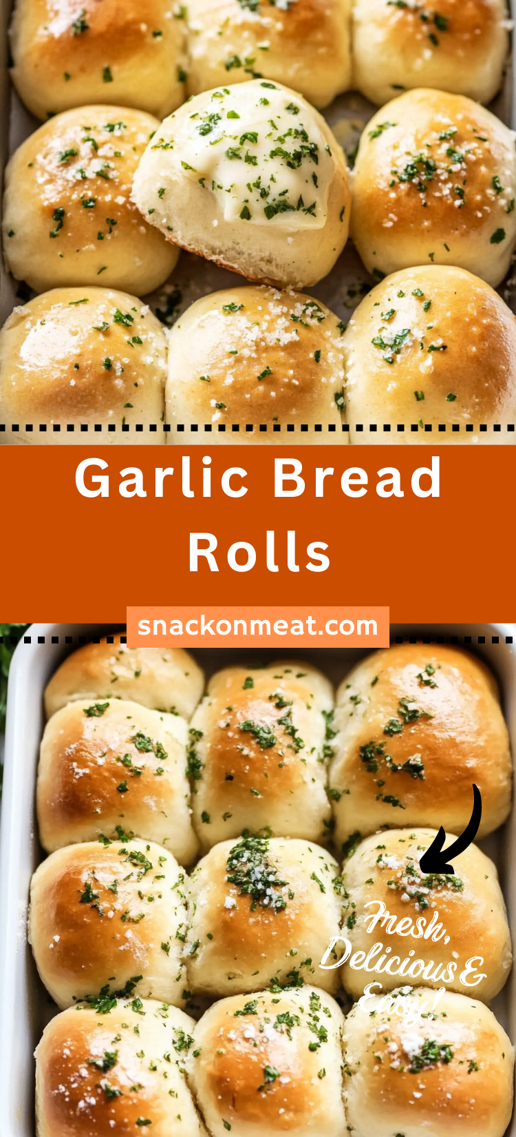 Garlic Bread Rolls - Snack On Meat