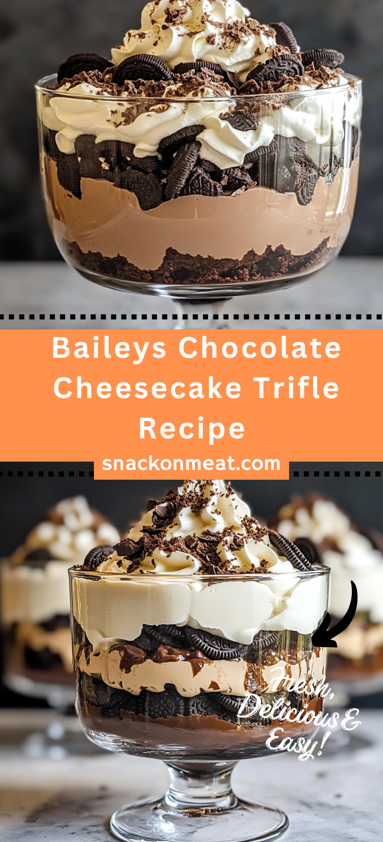 Baileys Chocolate Cheesecake Trifle Recipe 🍫🍰 - Snack On Meat