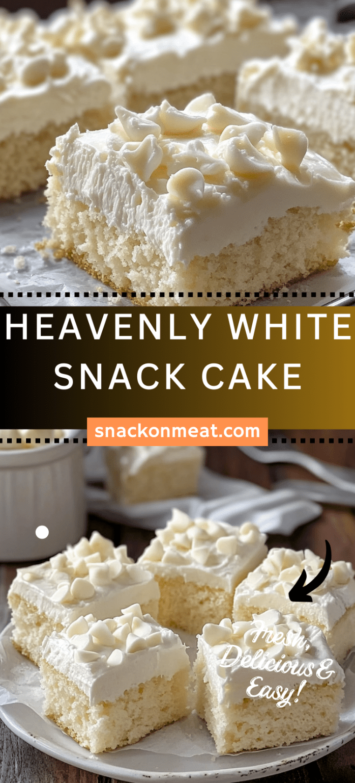 Heavenly White Snack Cake - Snack On Meat