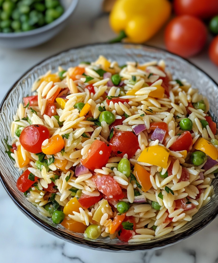 Rainbow Orzo Salad: A Colorful, Crunchy Delight! - Snack On Meat