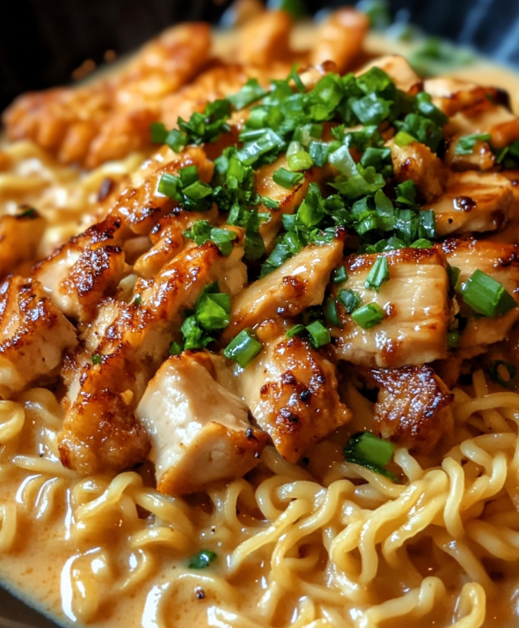 Fiery Chicken Ramen with Creamy Garlic Sauce: Bold, Spicy, and ...