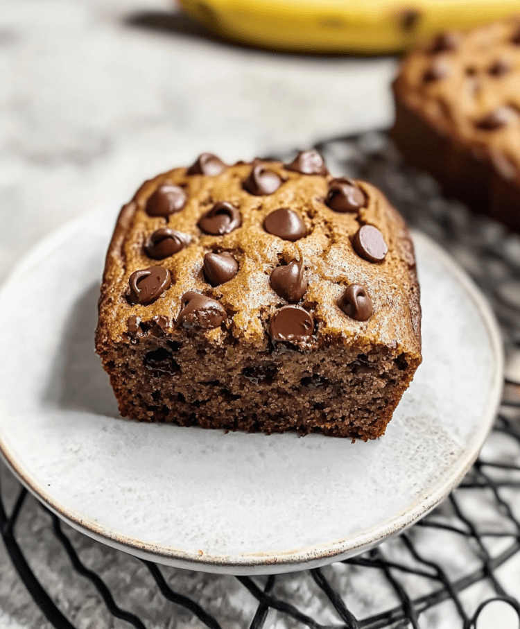 Super Moist Chocolate Chip Banana Bread - Snack On Meat