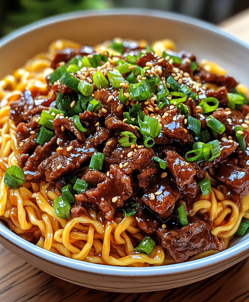 Sticky Beef Noodles - Snack On Meat