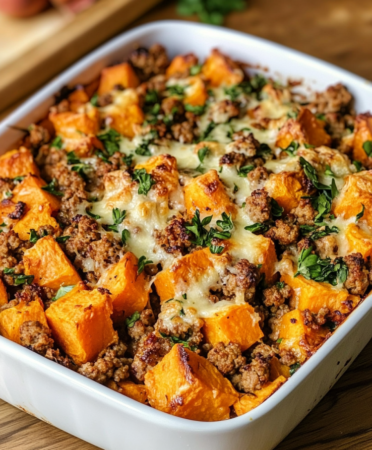Ground Turkey Sweet Potato Bake: A Weeknight Winner! - Snack On Meat