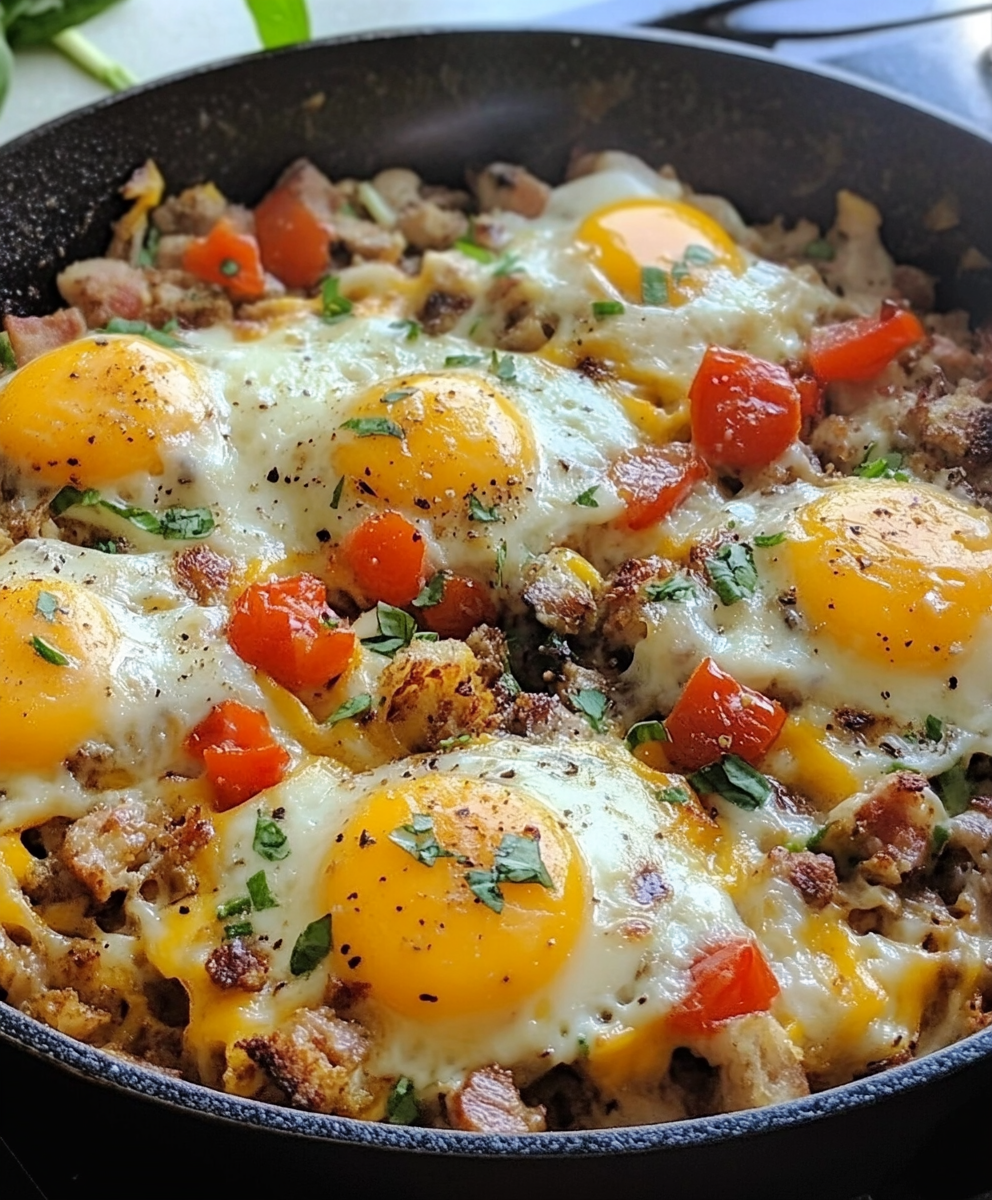 Simple Loaded Breakfast Skillet Recipe - Snack On Meat