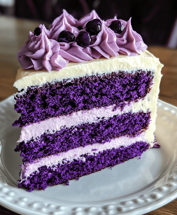the best Royal Purple Velvet Cake with Creamy Vanilla Frosting - Snack ...