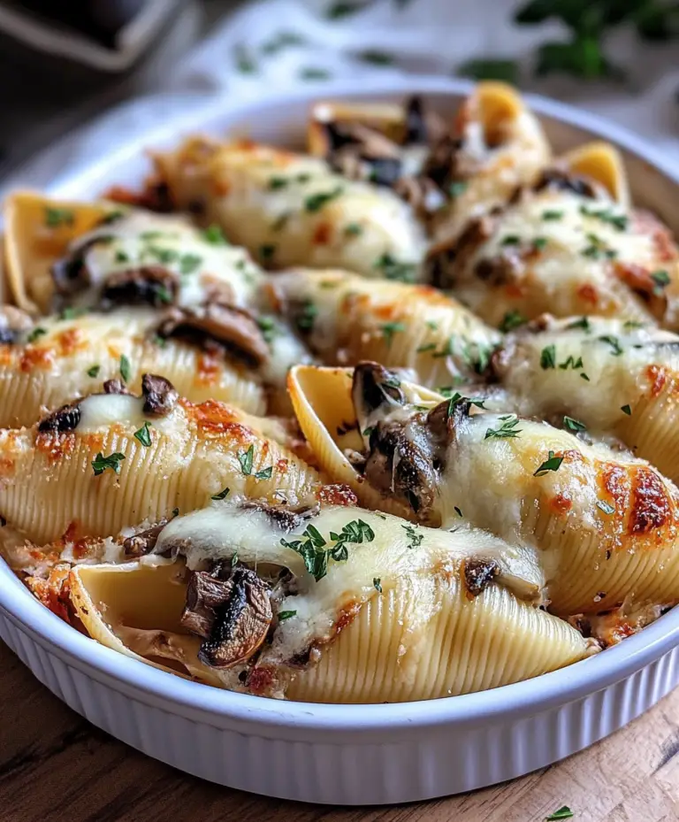 the best Creamy Garlic Mushroom Stuffed Shells - Snack On Meat
