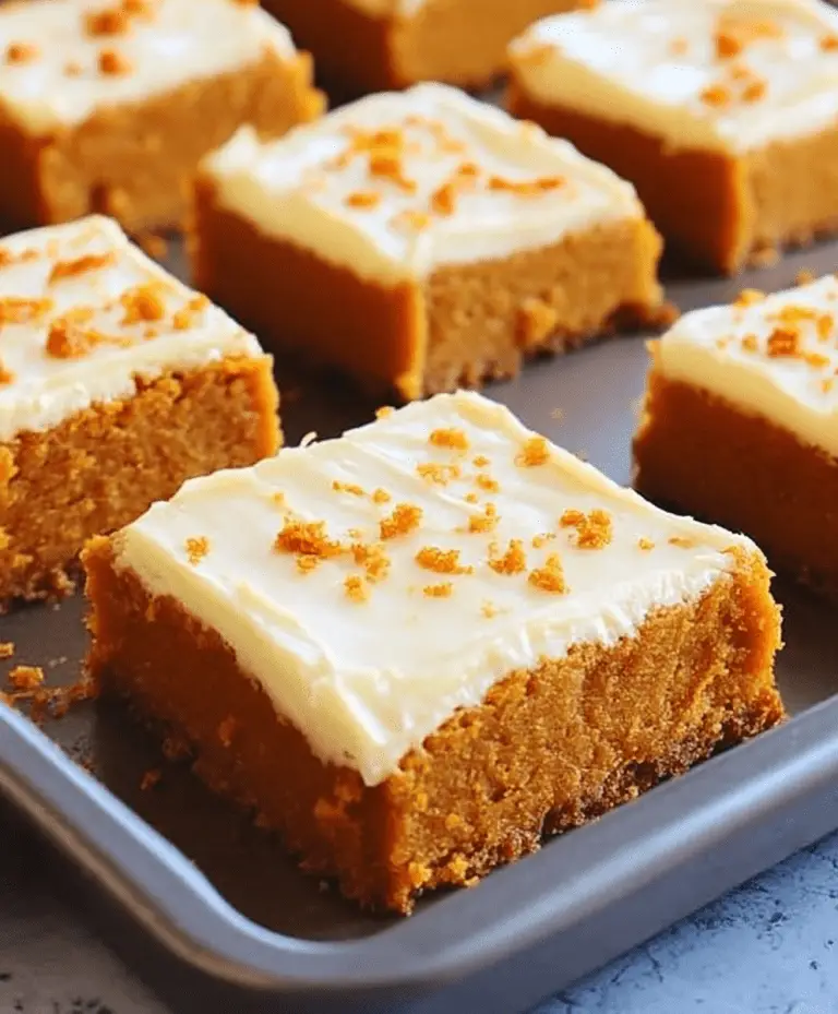 Sheet Pan Libby’s Pumpkin Bars with Cream Cheese Frosting - Snack On Meat
