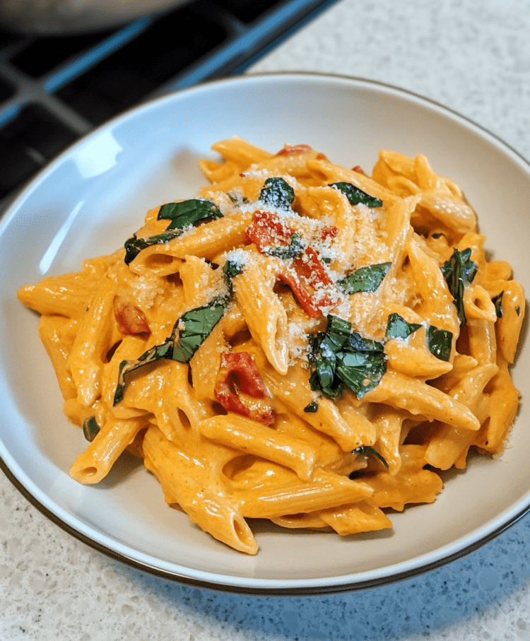 High-Protein Creamy Roasted Red Pepper Pasta (With Cottage Cheese ...