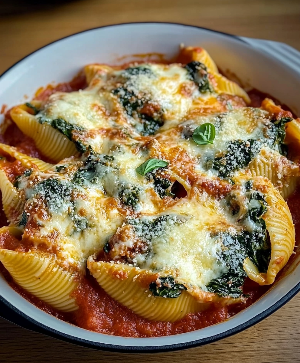 Spinach and Ricotta Stuffed Shells (Easy, Creamy & Comforting) - Snack ...