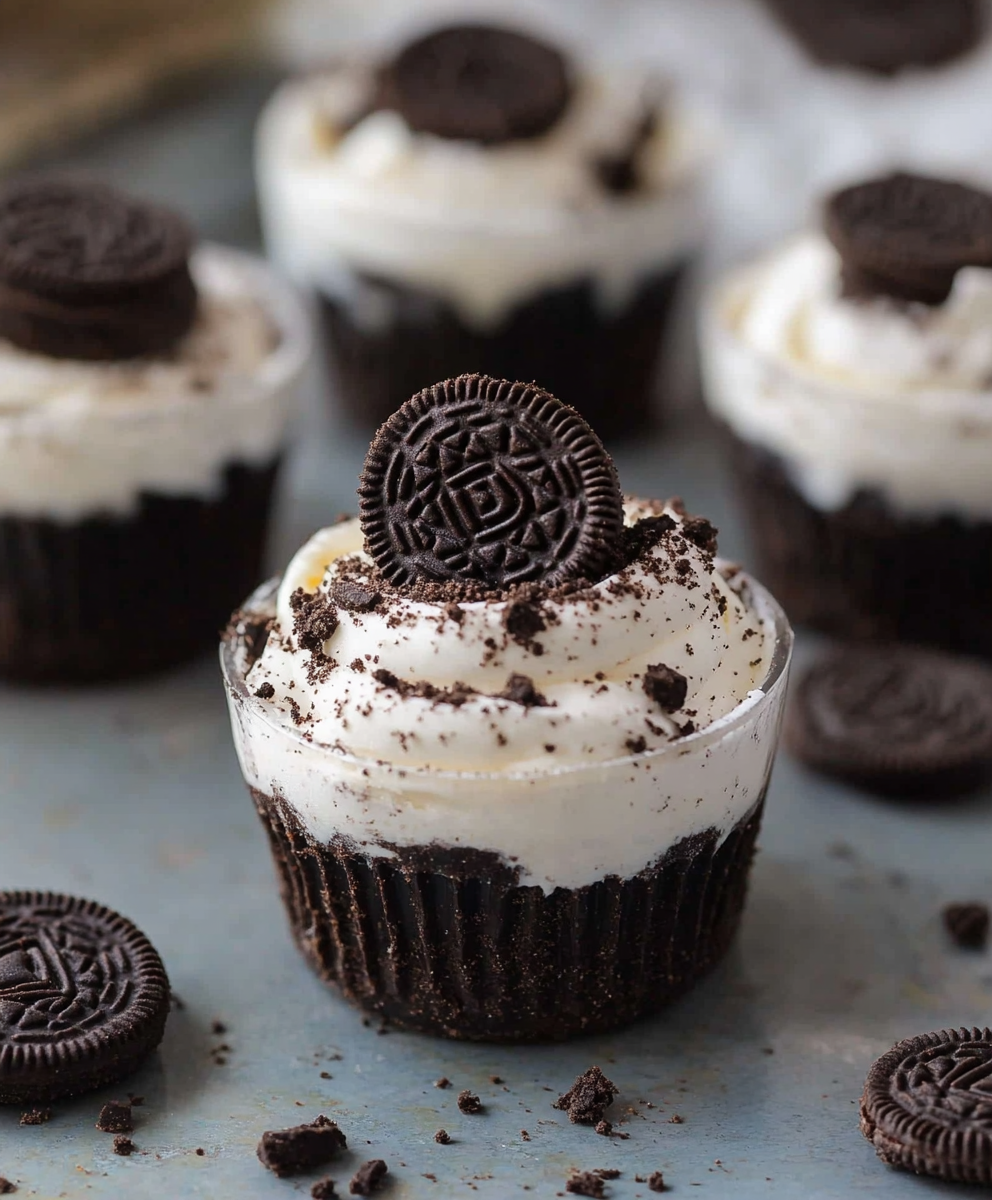 No-Bake Oreo Cheesecake Cups - Snack On Meat