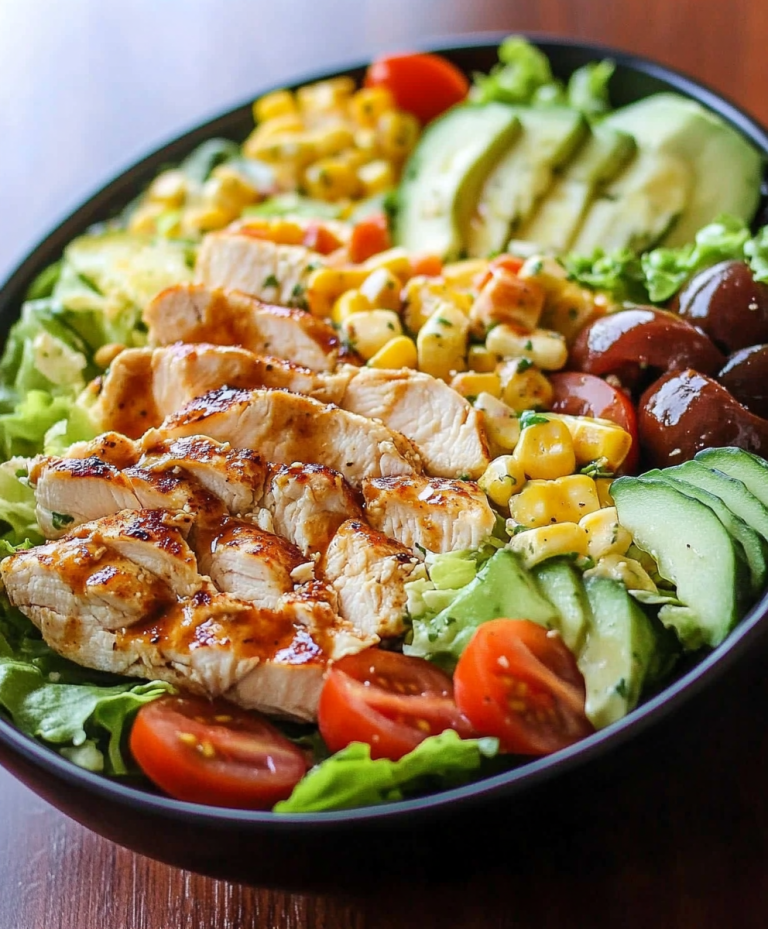 Easy Chicken Cobb Salad with Homemade Dressing - Snack On Meat
