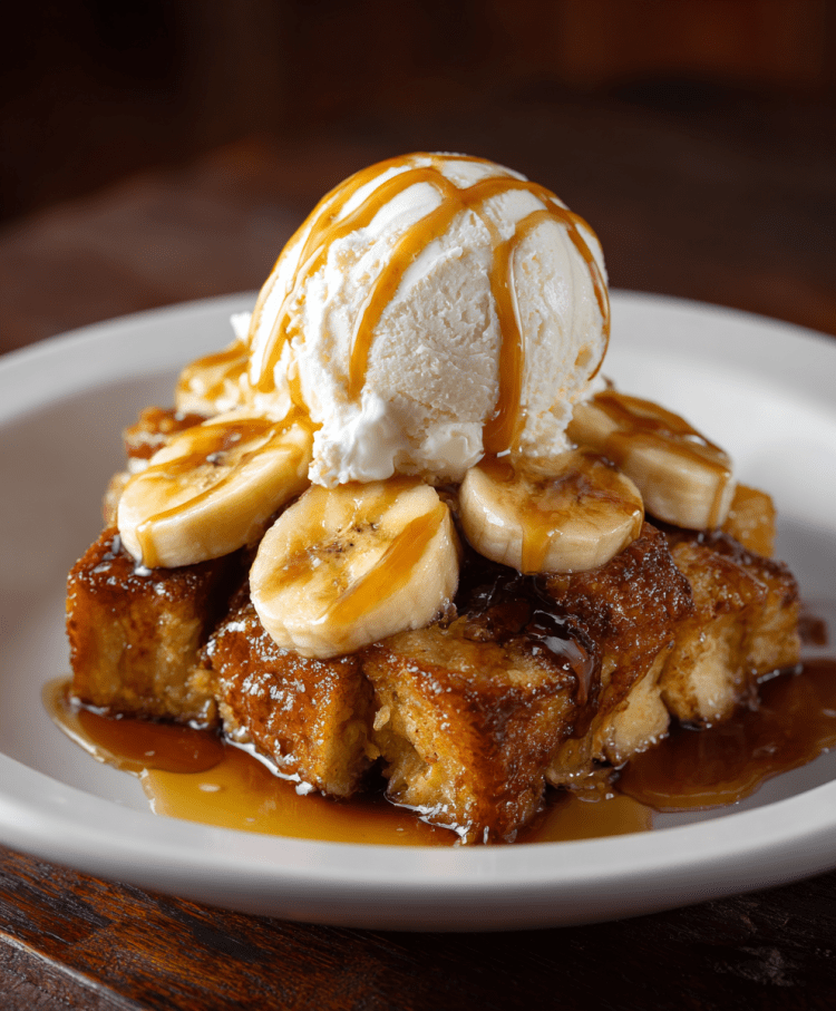 Bananas Foster Bread Pudding - Snack On Meat