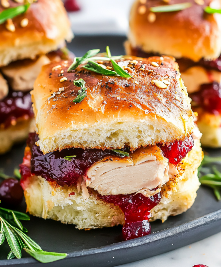 Cranberry Turkey Sliders — A Holiday Bite of Thanksgiving - Snack On Meat