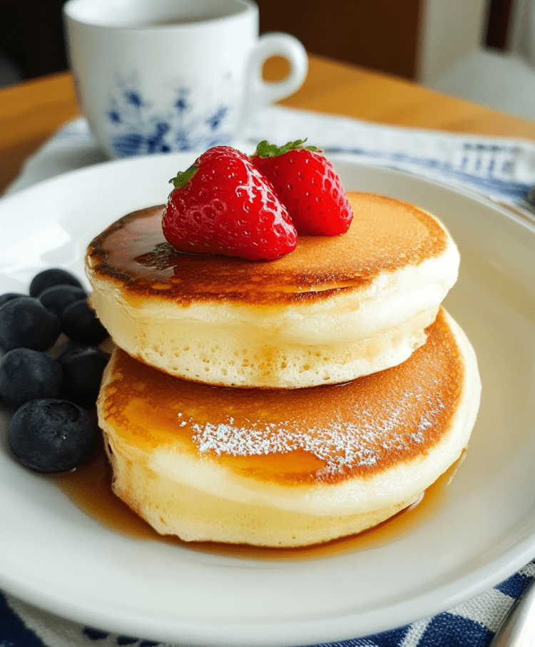 Fluffy Japanese Soufflé Pancakes - Snack On Meat