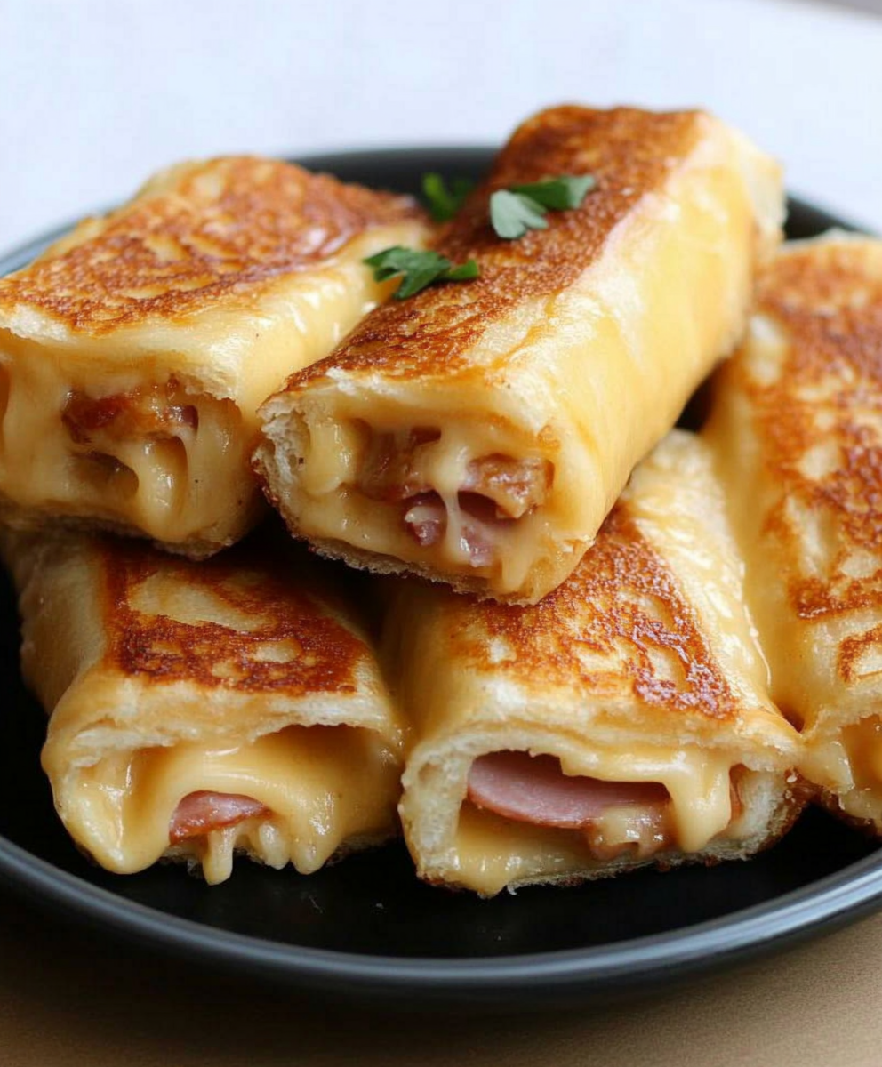 Grilled Cheese Roll-Ups (With or Without Ham!) - Snack On Meat