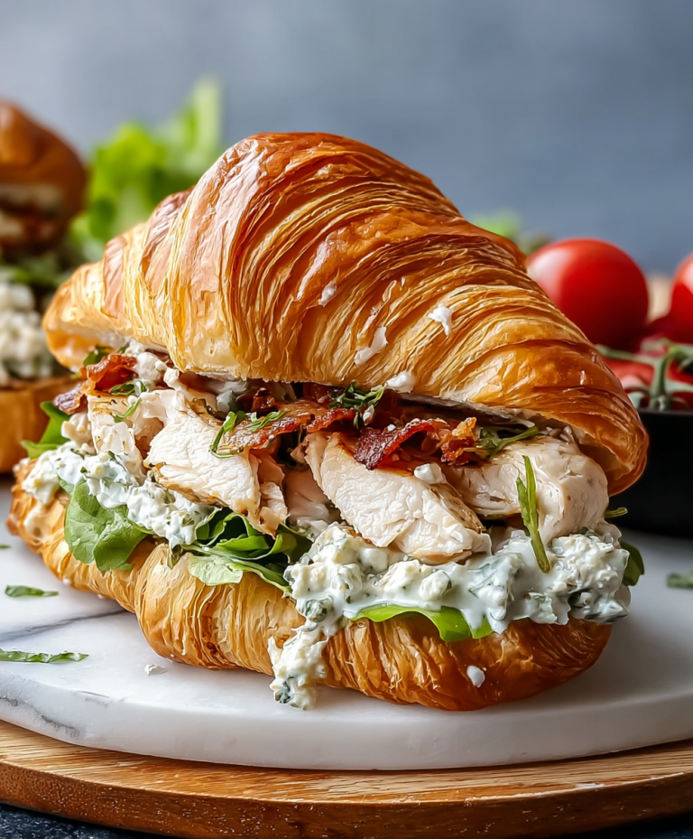 Chicken Caesar Croissant Sandwich: Buttery, Creamy, and Delicious in 25 ...
