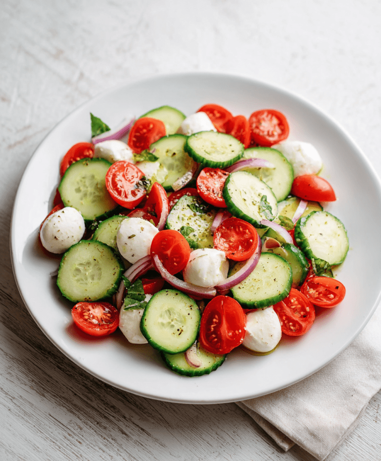 Fresh Cucumber Caprese Salad - Snack On Meat