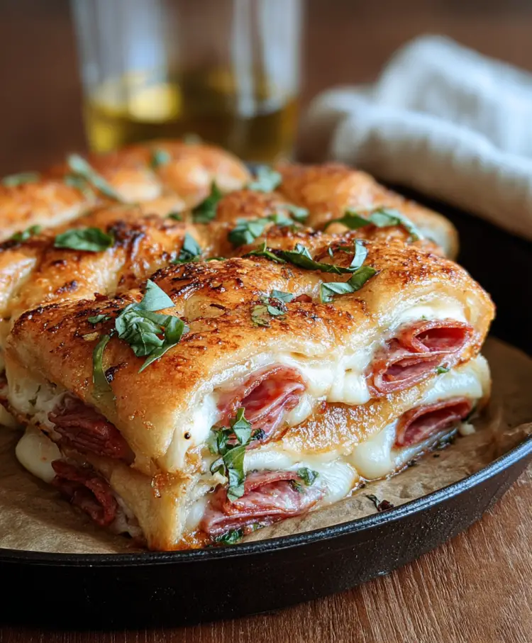 the best Italian Crescent Roll Sandwich Bake - Snack On Meat