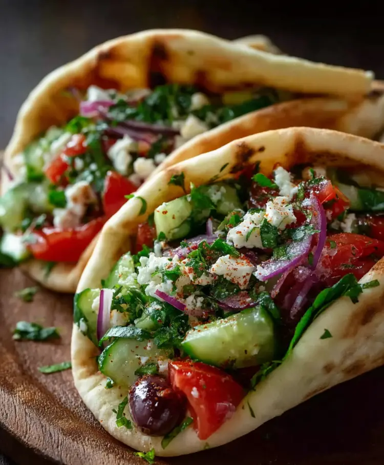 the best Greek Salad Pita Pockets - Snack On Meat