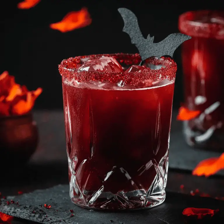 Vampire’s Kiss Mocktail – A Spooky, Fruity Treat! - Snack On Meat