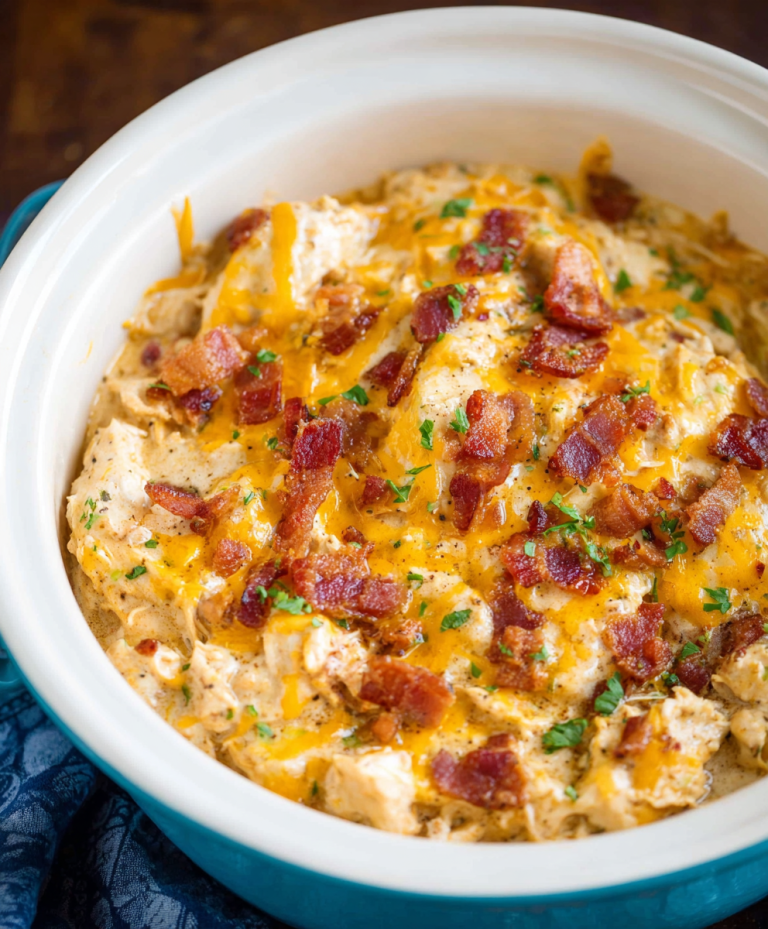 Crockpot Crack Chicken – Creamy, Cheesy, and Irresistible! - Snack On Meat