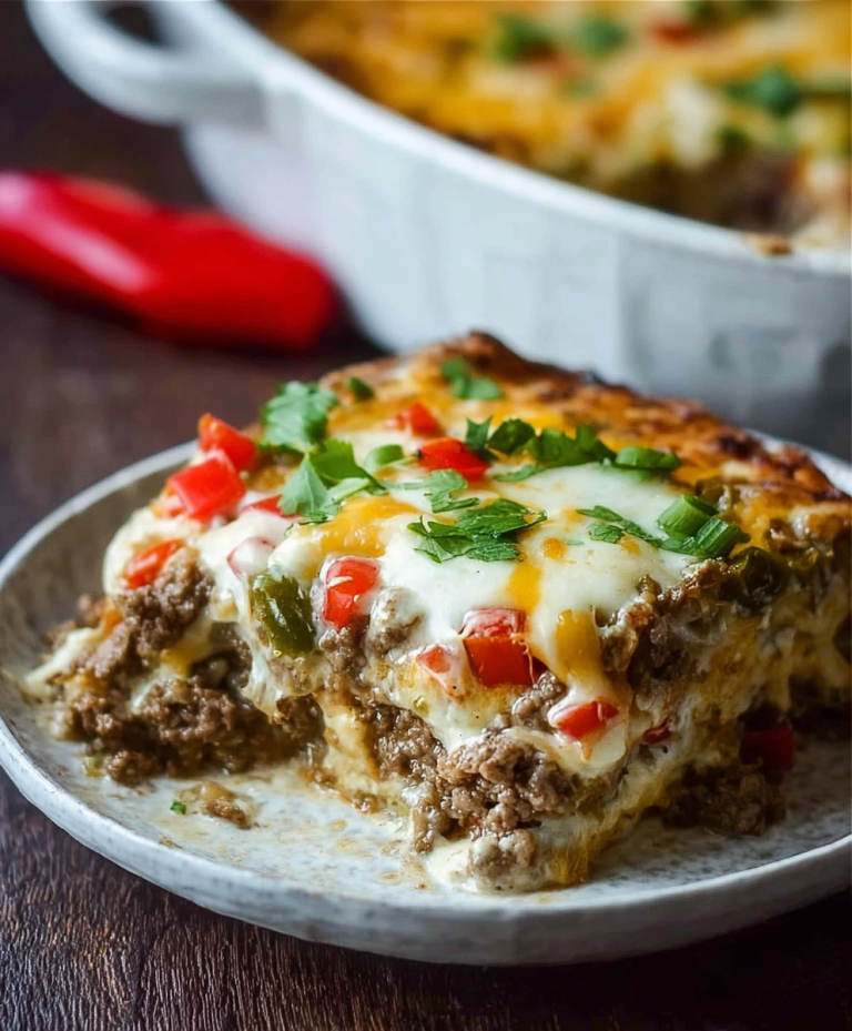 Low Carb Philly Cheesesteak Casserole - Snack On Meat