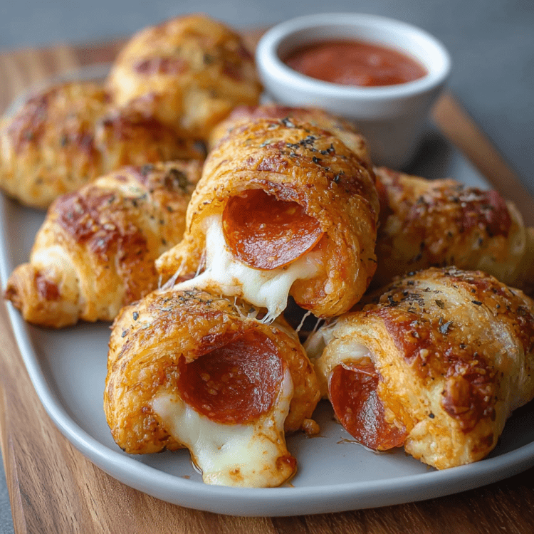 Mozzarella Pepperoni Croissant Rolls - Snack On Meat