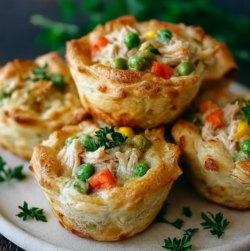 Mini Chicken Pot Pie Muffins Recipe - Snack On Meat