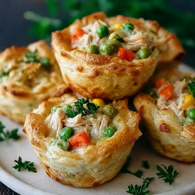 Mini Chicken Pot Pie Muffins Recipe - Snack On Meat