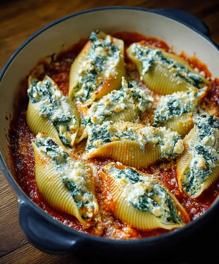 Spinach and Ricotta Stuffed Shells Recipe - Snack On Meat