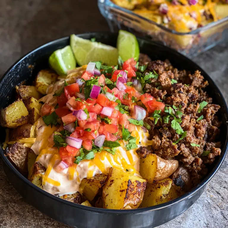 Loaded Potato Taco Bowls (Meal Prep Recipe) - Snack On Meat