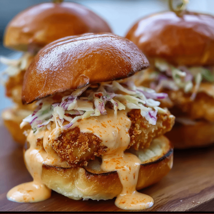 Bang Bang Chicken Sliders - Snack On Meat