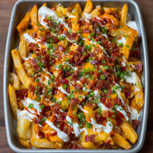 Simple Loaded Fries - Snack On Meat