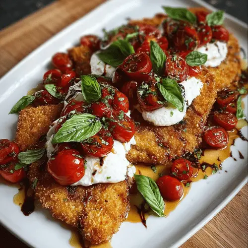 Italian Basil Chicken Cutlets with Tomato and Burrata Topping - Snack ...