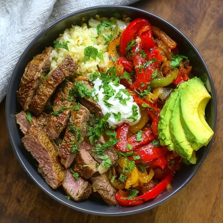 High-Protein Steak Fajita Bowl (Low-Carb & Flavor-Packed) - Snack On Meat