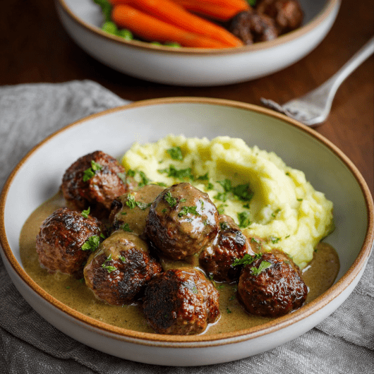 Lamb Meatballs with Mint Gravy - Snack On Meat