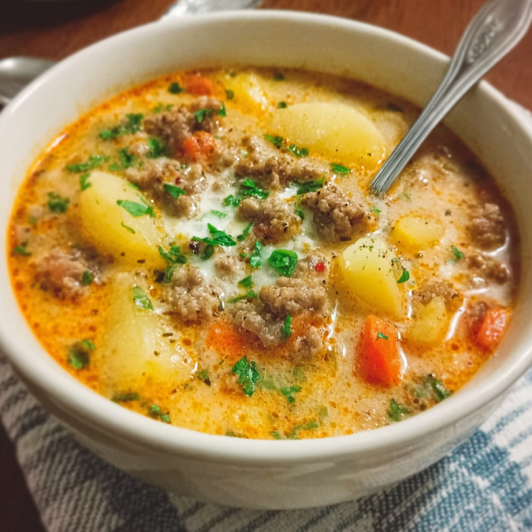Creamy Sausage Potato Soup (Stove Top or Crock Pot) - Snack On Meat