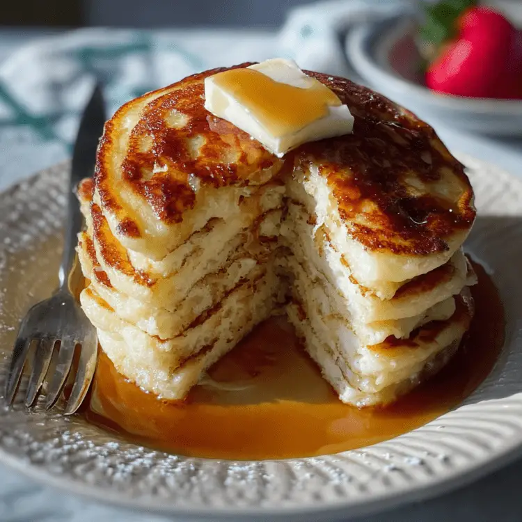 Fluffy Homemade Buttermilk Pancakes - Snack On Meat