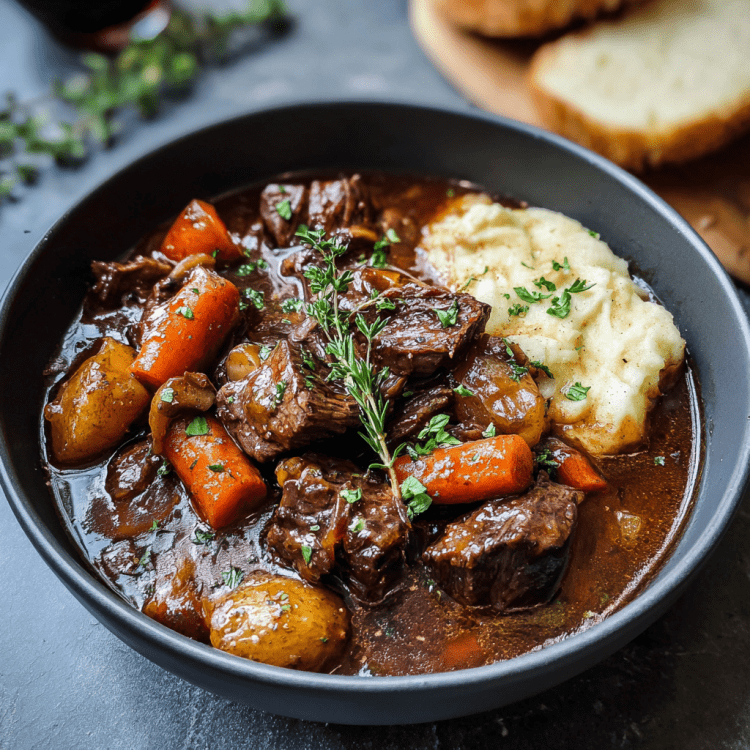 Cozy Red Wine Beef Stew - Snack On Meat