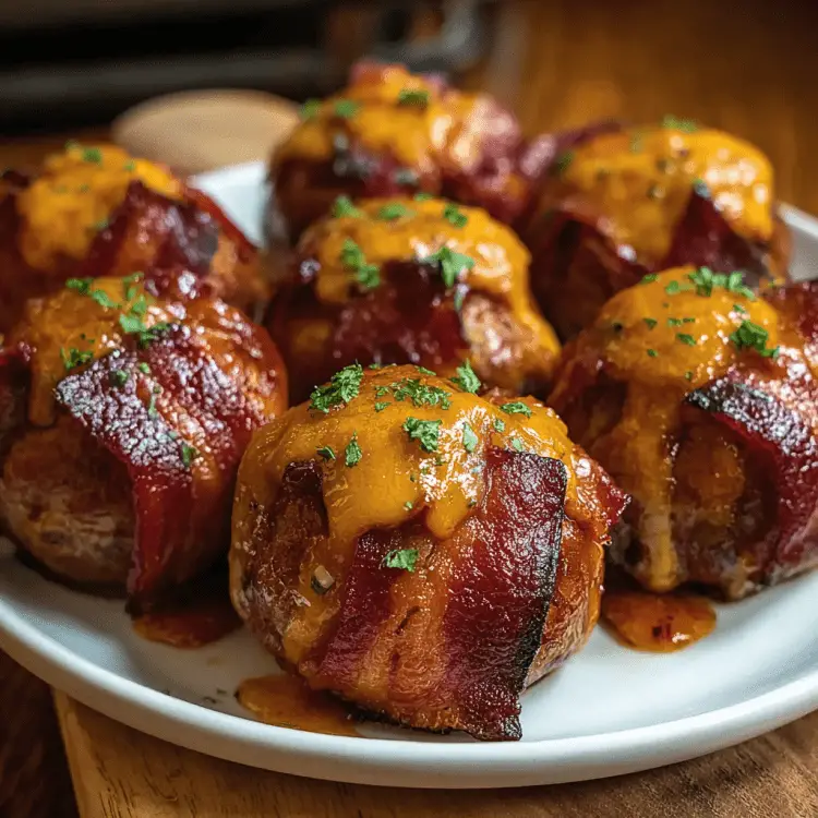 Cheddar-Stuffed BBQ Bacon Bombs - Snack On Meat