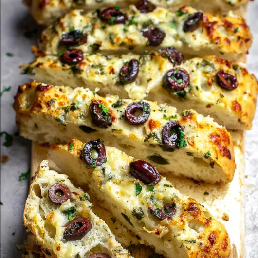 Olive Cheese Bread (Easy Cheesy Olive Dip—Minus the Bowl!) - Snack On Meat
