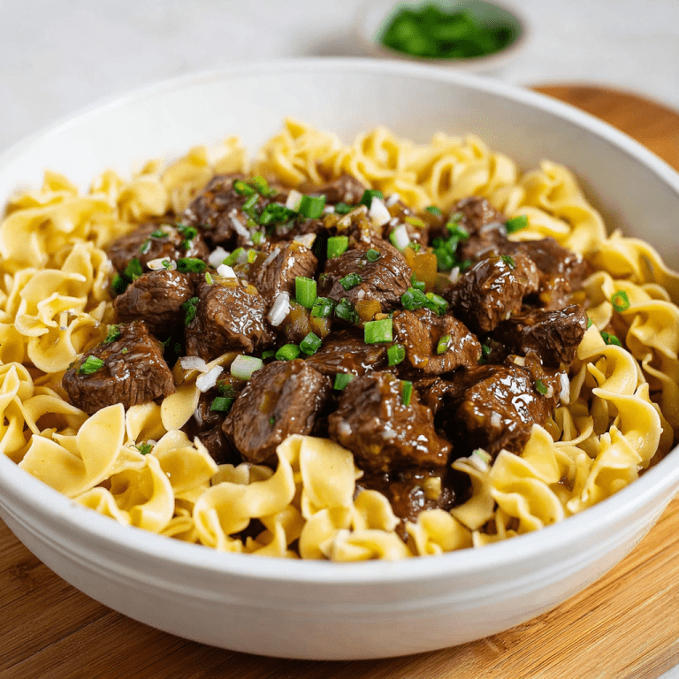 Beef Tips and Noodles – Easy One-Pan Comfort Food Dinner - Snack On Meat