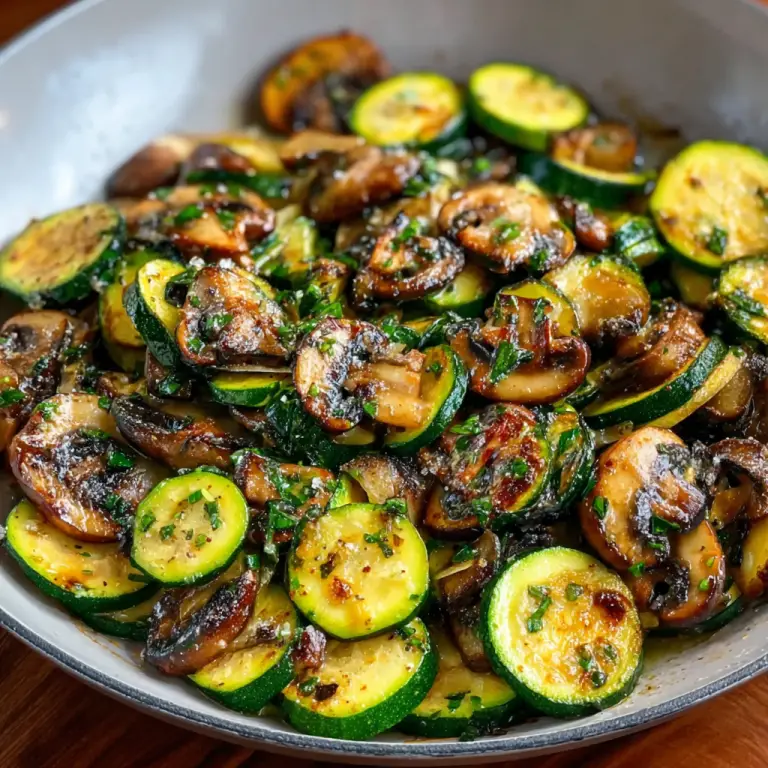 Skillet Zucchini and Mushrooms - Snack On Meat