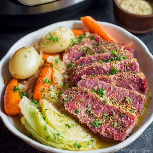 Instant Pot Corned Beef and Cabbage - Snack On Meat