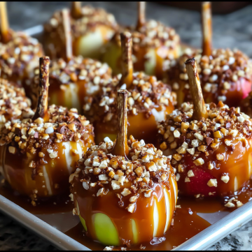 Sheet Pan Caramel Apples - Snack On Meat