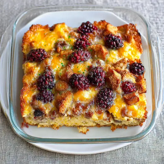 5-Ingredient Overnight Breakfast Casserole - Snack On Meat