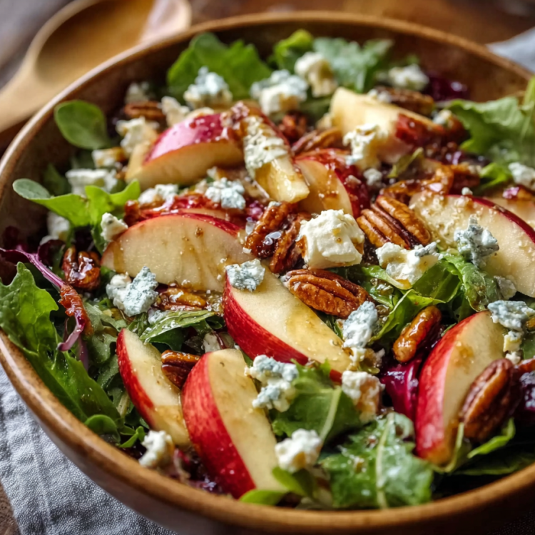 Autumn Harvest Honeycrisp Apple and Feta Salad - Snack On Meat