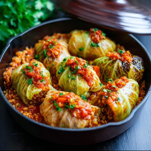 Lentil and Rice Stuffed Cabbage Rolls (Vegan + Hearty Comfort Food ...