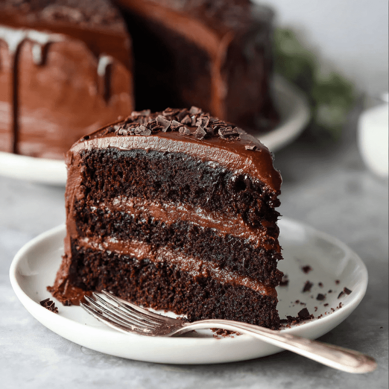 Moist Chocolate Cake with Chocolate Fudge Frosting - Snack On Meat